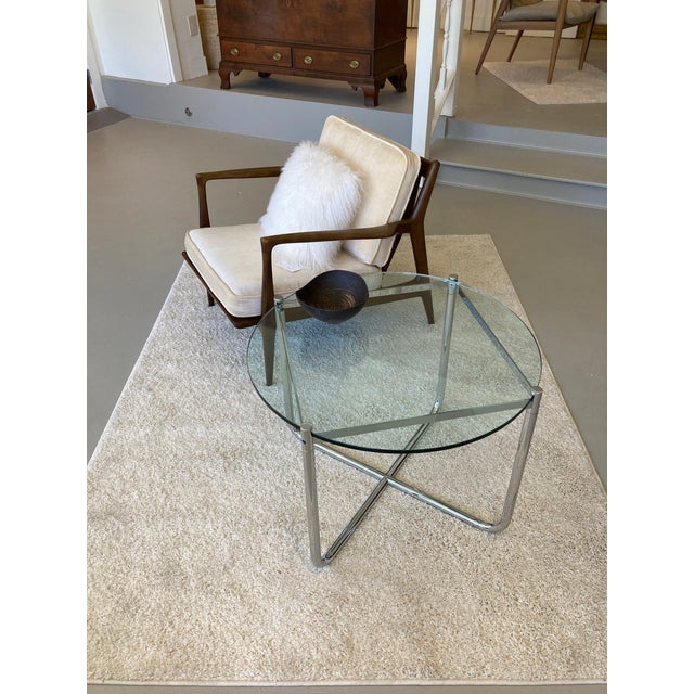 1970s Mid Century Modern Ludwig Mies Van Der Rohe Glass & Steel Side ...