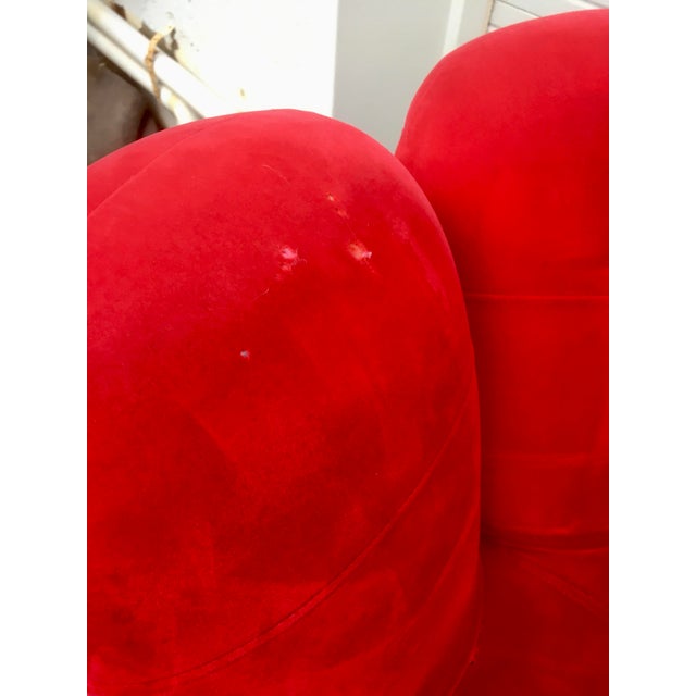 Vintage Contemporary Red Hand Chair- a Pair | Chairish