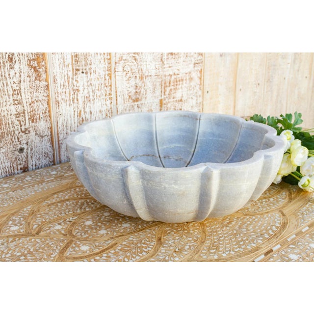 Zahra Large Indian Mandala Marble Bowl | Chairish