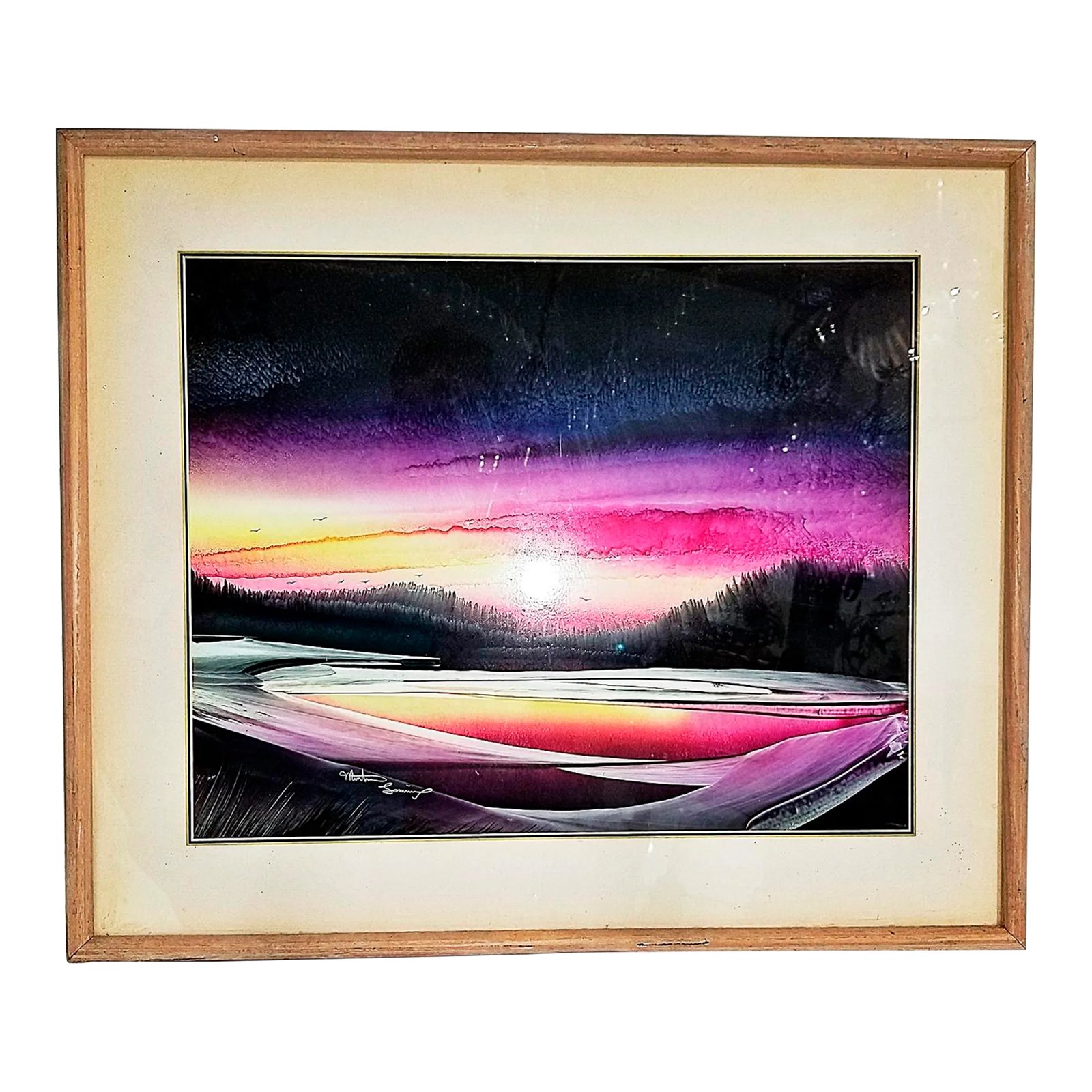 Qubecois Vintage Airbrush and Acrylic Painting, Martin Lemiuex | Chairish