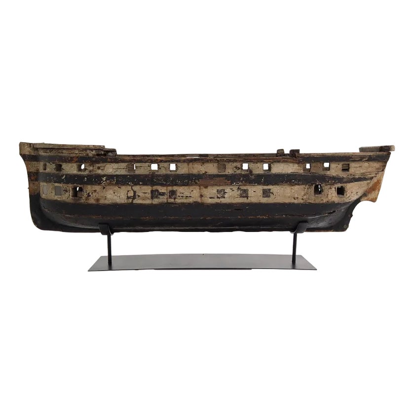 Vintage Ship Model, 1825, Set of 2 | Chairish