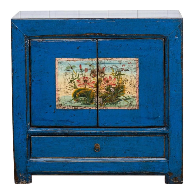 High Gloss Royal Blue Buffet Cabinet | Chairish