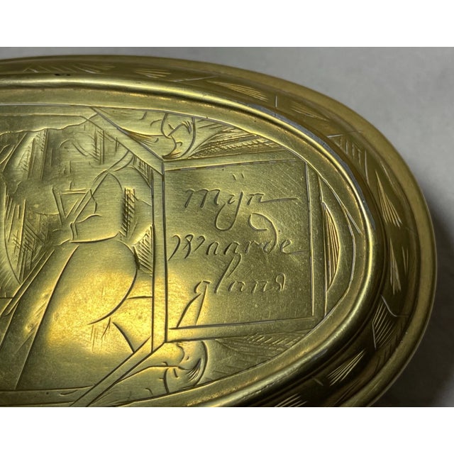 Rare Antique 18th Century Hand Tooled Engraved Brass Dutch Figural ...