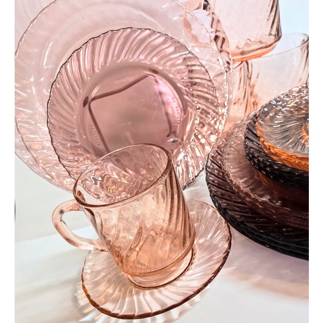 French Glass Dinnerware- Set of 20 | Chairish