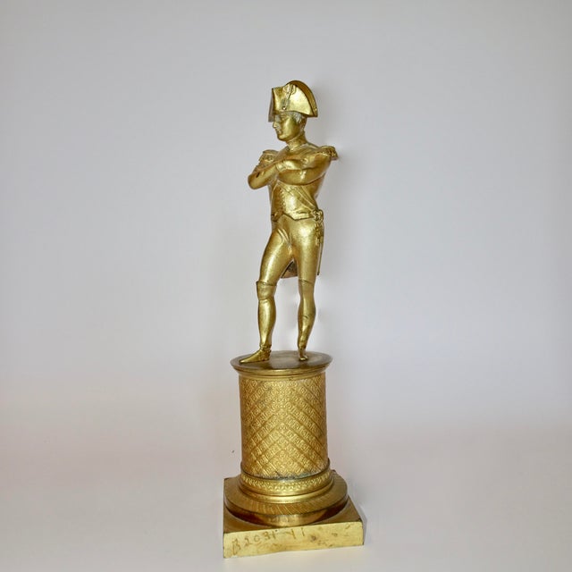 19th Century Gilt Bronze Napoleon I on Gilt Bronze Base | Chairish