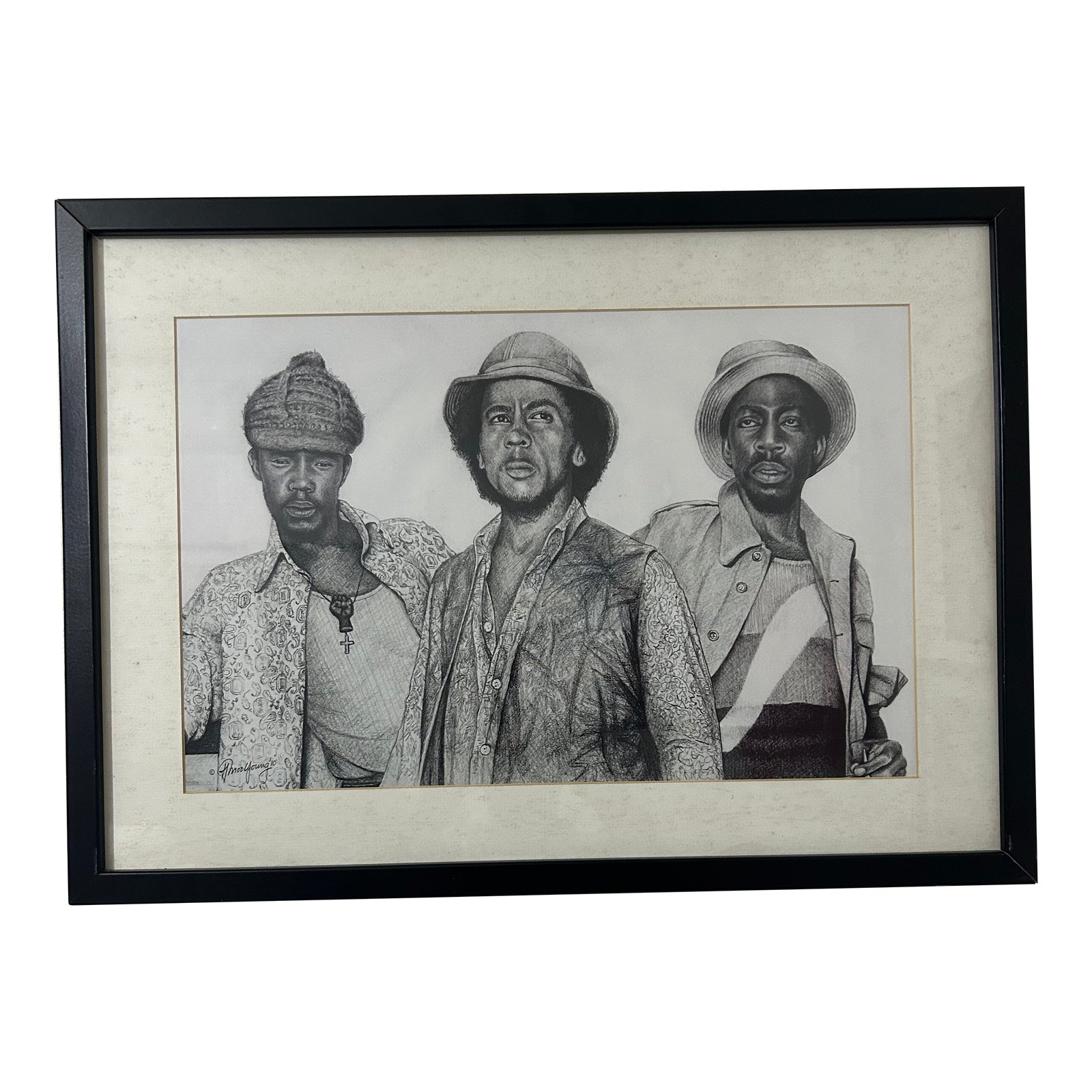 Howard Moo Young — Original Pencil Portrait of Bob Marley, Peter Tosh ...