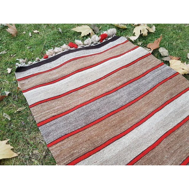 Vintage Handmade Rag Runner Extra Long RunnerTread - 1′12″ × 30′6 ...