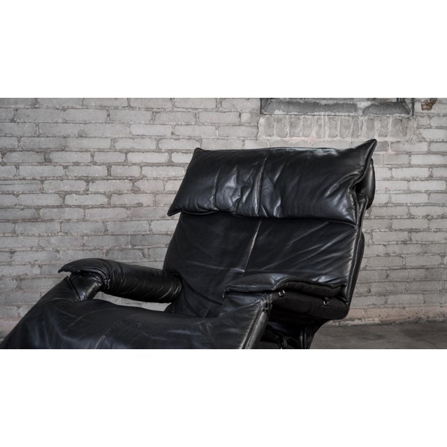 1980s Postmodern Percival Lafer 'Pony' Leather Recliner Chair | Chairish