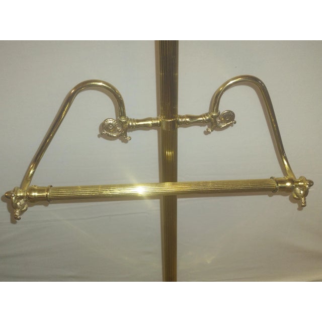 Late 20th Century Antique Victorian Brass and Wood Valet Stand in the ...