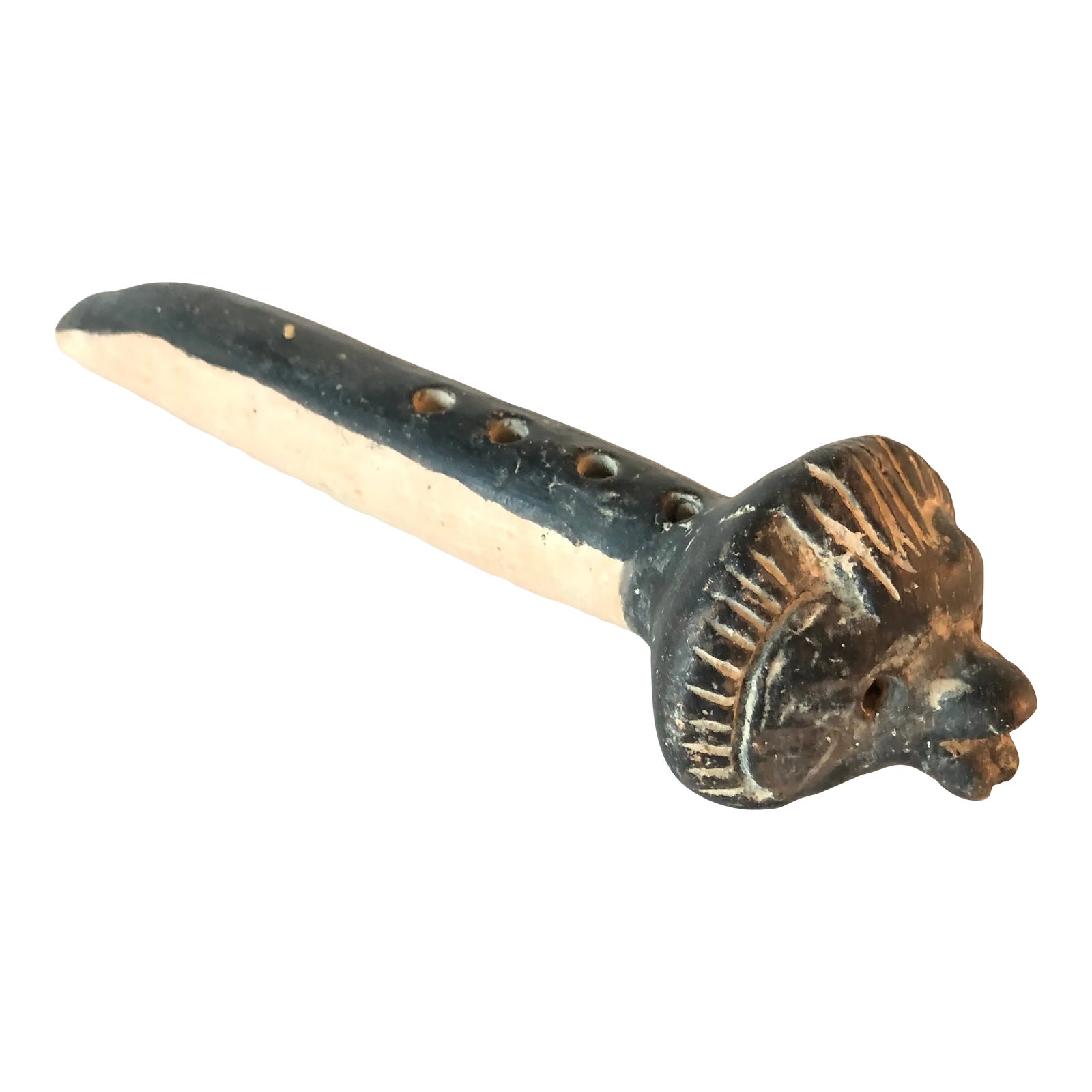 Vintage Ceramic Mexican Clay Flute | Chairish