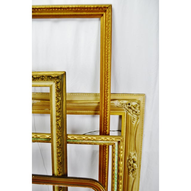 Vintage Large Wood Picture Frames - Group of 5 | Chairish