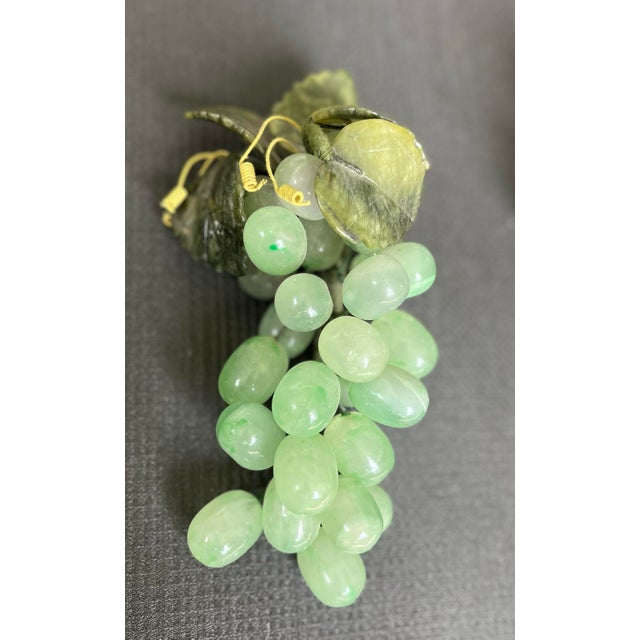 1960s Pair of Polished Jade Grape Clusters | Chairish