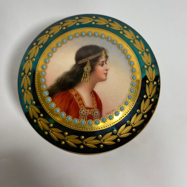 Mid 20th Century Royal Vienna Portrait Trinket Box | Chairish