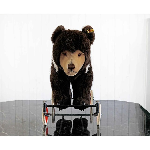 Vintage Steiff Child's Riding Bear on Wheels | Chairish