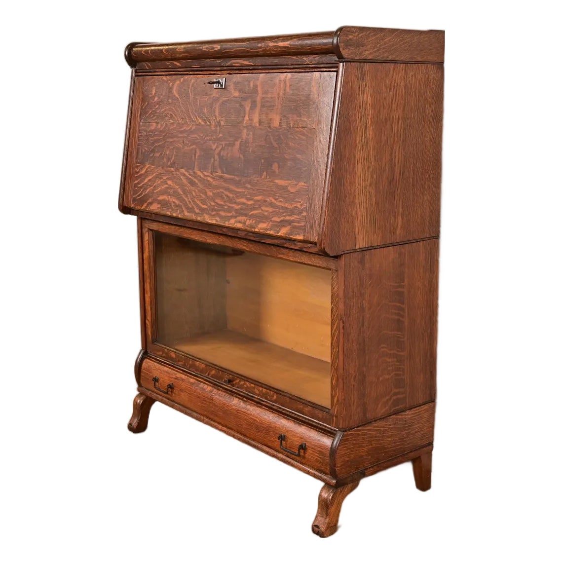 Globe Wernicke Style Antique Mission Oak Arts & Crafts Drop Front ...