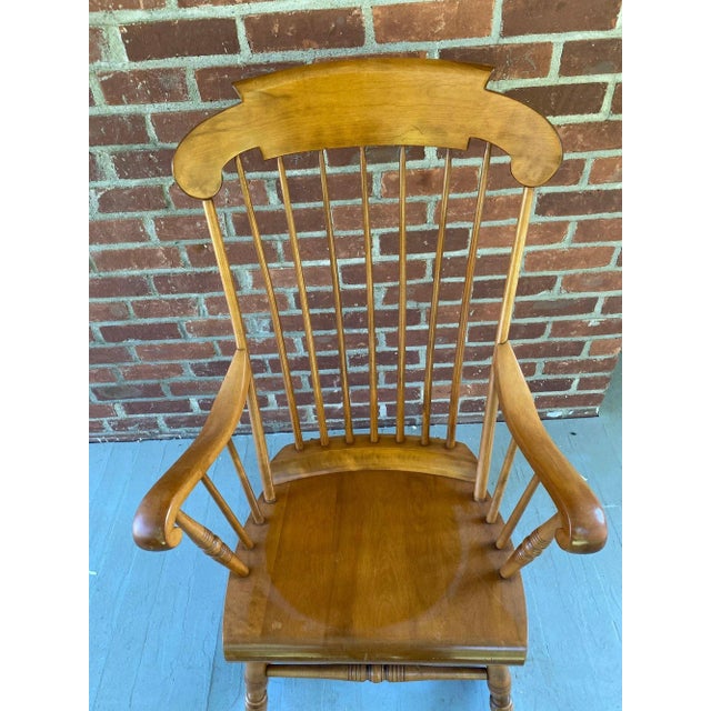 1970s Vintage Bent Brothers Maple Rocking Chair | Chairish