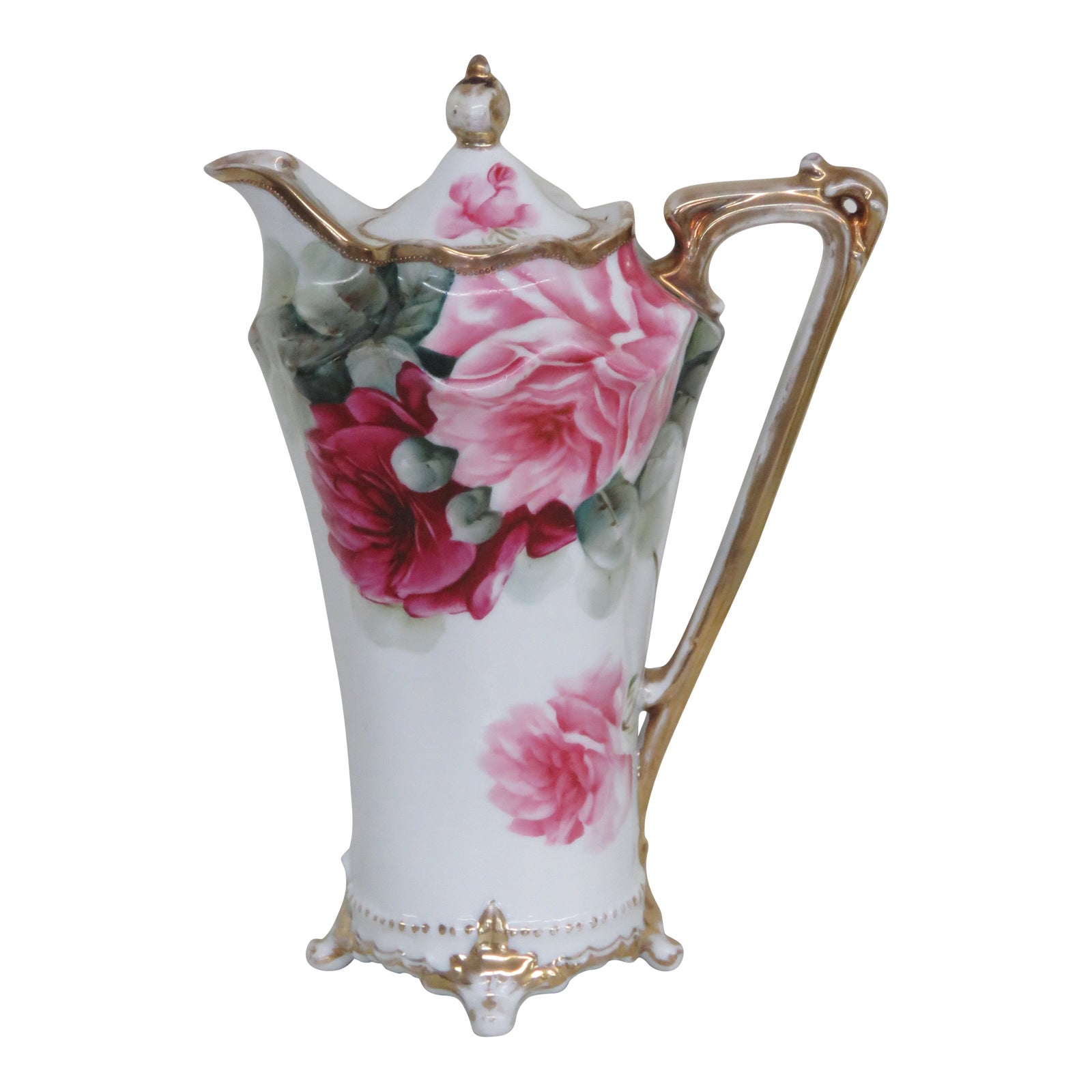 Noritake Nippon Chocolate Pot With Hand Painted Rose Pattern Early ...