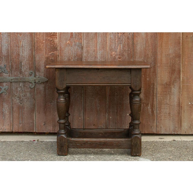Primitive 19th Century Oak Joint Table | Chairish