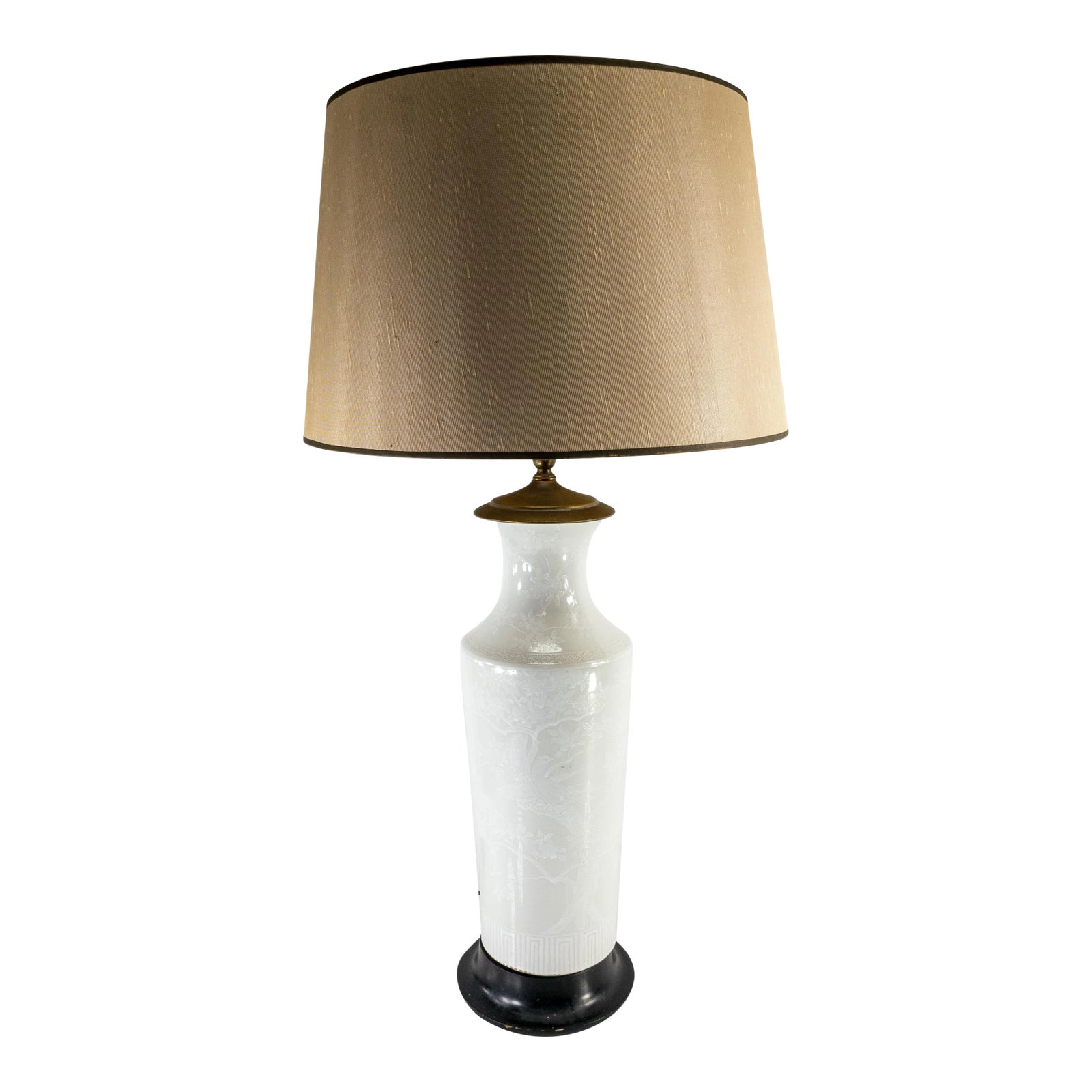 Vintage Japanese Asian Pate-Sur-Pate Lamp | Chairish