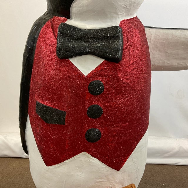 1980s Vintage 3-Foot Penguin Paper Mache’ Christmas Figurine Statue ...