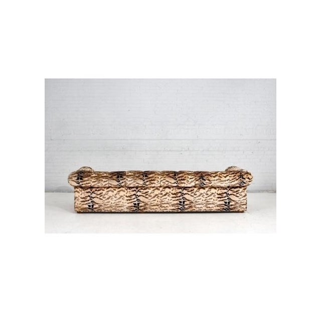 1960s Attributed to Marge Carson Post-Modern Tiger Chesterfield Sofa ...
