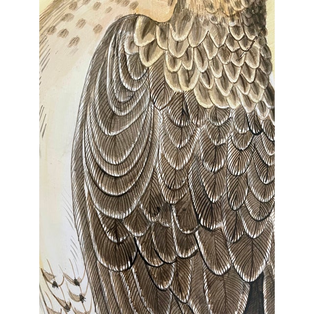 "Grandmillennial Falcon" Falcon Bird of Prey Chinoiserie Painting by ...