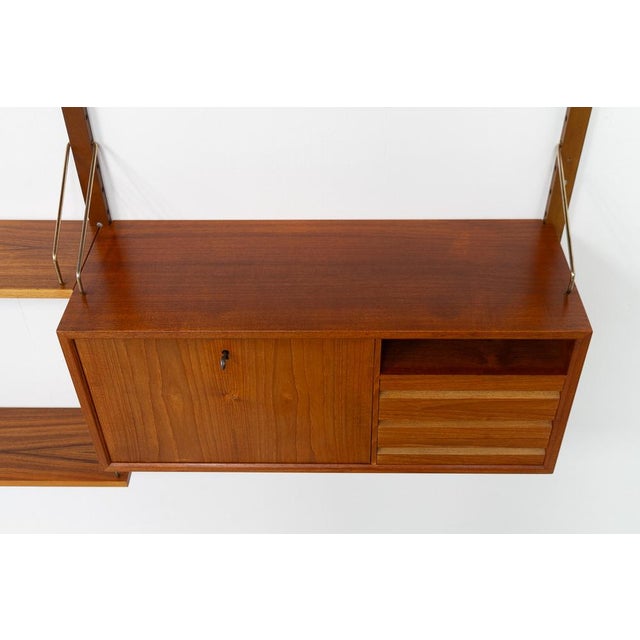 Danish Modern 2-Bay Modular Teak Wall Unit by Poul Cadovius for Cado ...