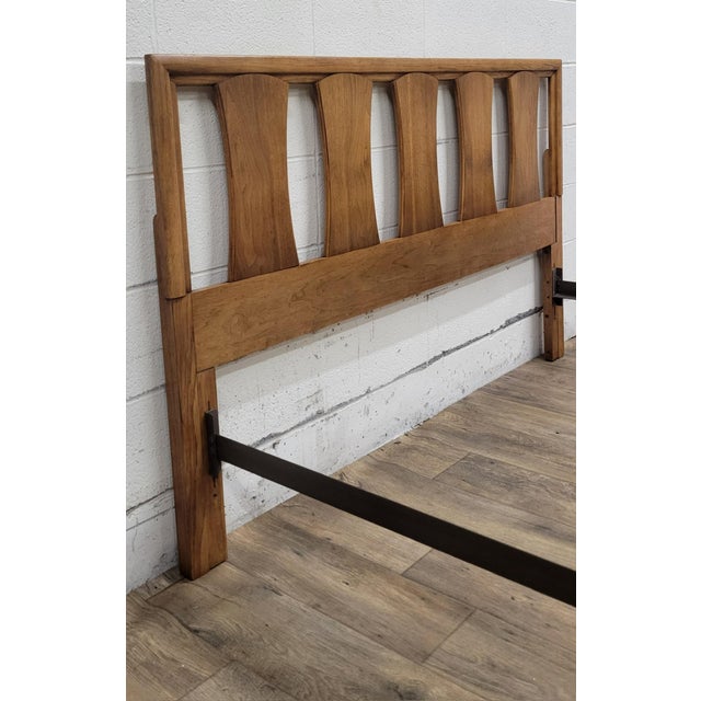 Vintage Full Size Mid Century Modern MCM Bed | Chairish