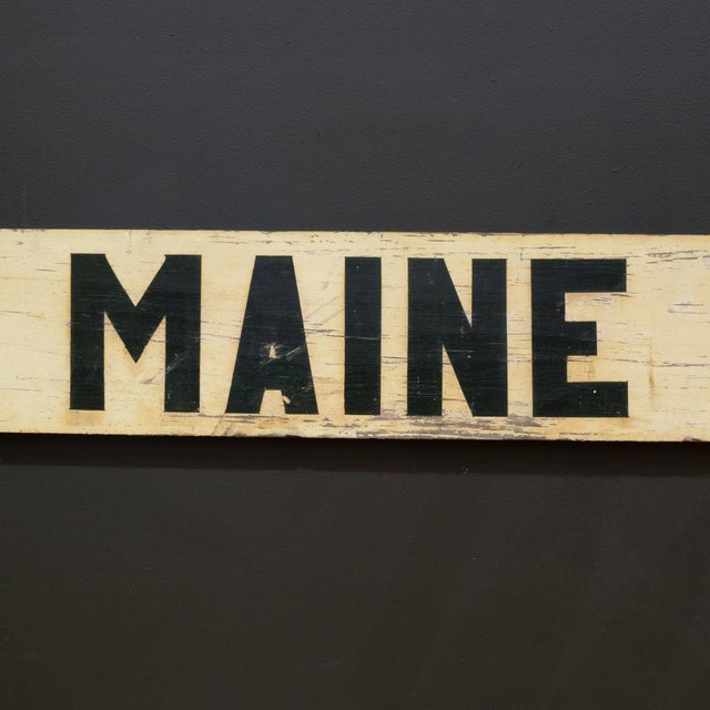 Large Antique Wooden "Keep Maine Green" Sign C.1940-1950 | Chairish