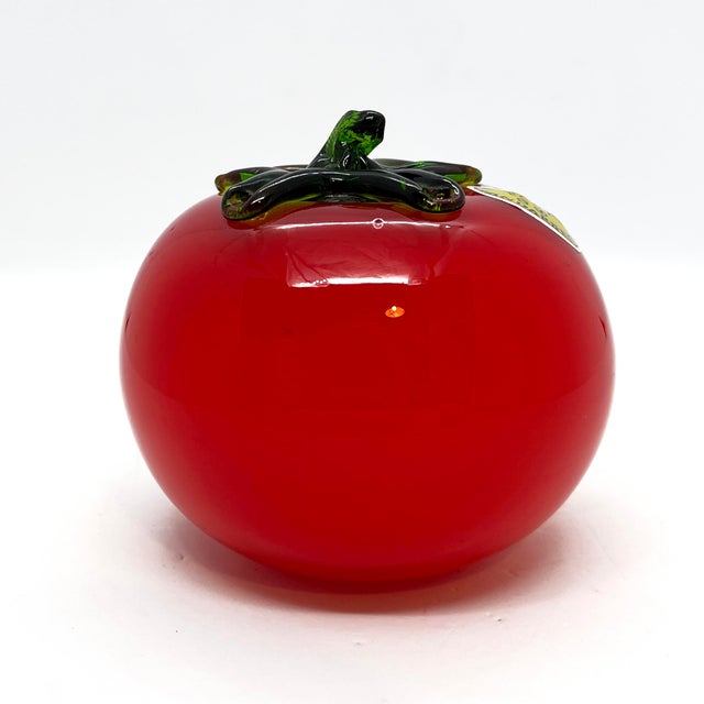 Murano-Style Vintage Glass Tomato, German 1970s | Chairish