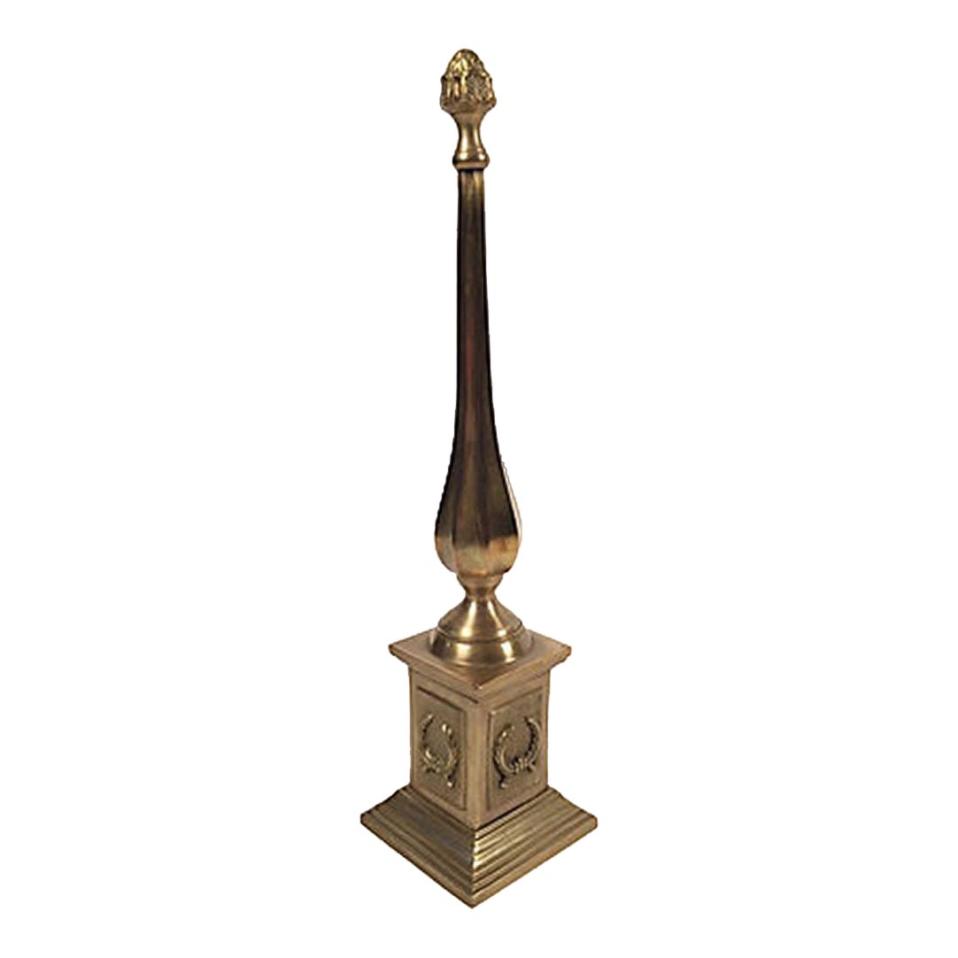 Vintage Brass Obelisk With Acorn Finial | Chairish