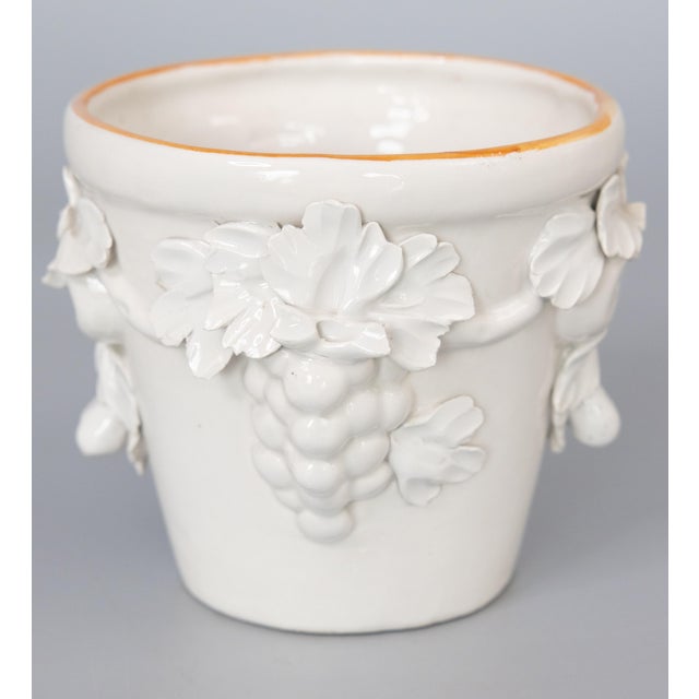 Vintage Italian White Blanc De Chine Cachepot Planter | Chairish