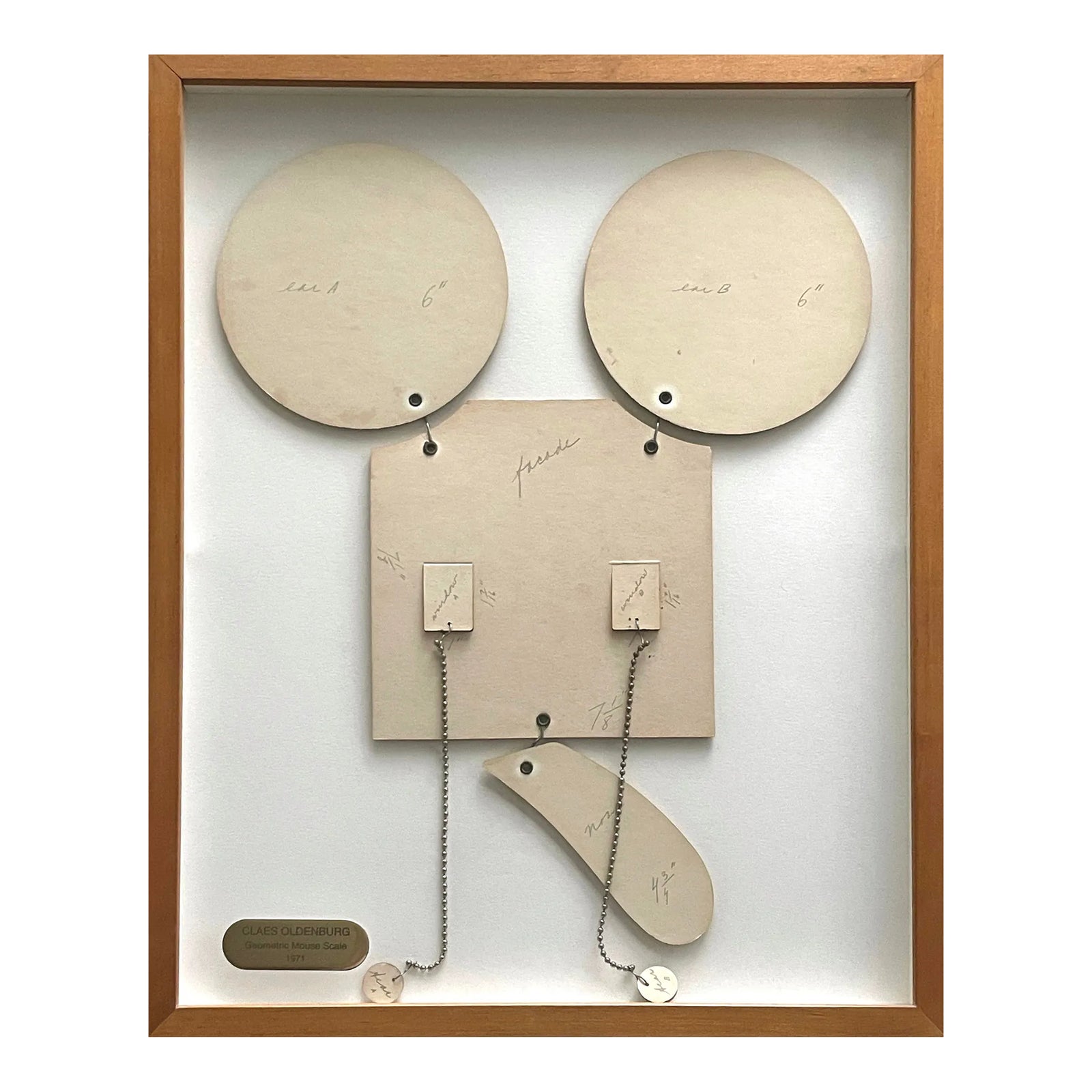 Claes Oldenburg (1929-2022) - Geometric Mouse Scale Sculpture, Framed ...