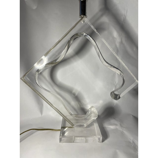 1970s Van Teal Abstract Signed Mid-Century Modern Lucite Lamp | Chairish
