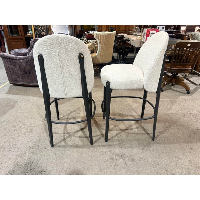 Arhaus White Bar Stools | Chairish
