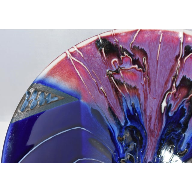 1990s Marc Matsui Handmade Flambé Studio Art Pottery Centerpiece Vessel ...