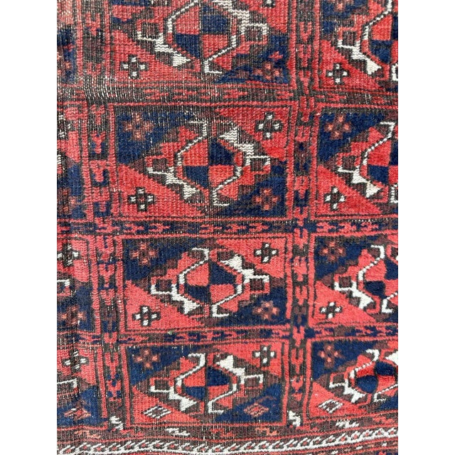 Antique Distressed Turkmen Rug, 1890s | Chairish