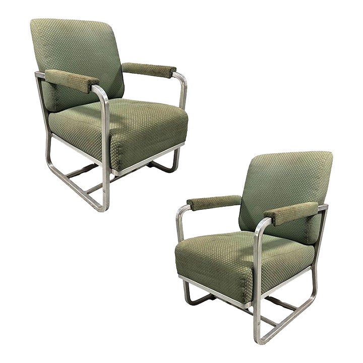 Aluminum Pullman Passenger Train Railroad Lounge Chair by Emeco, Pair ...