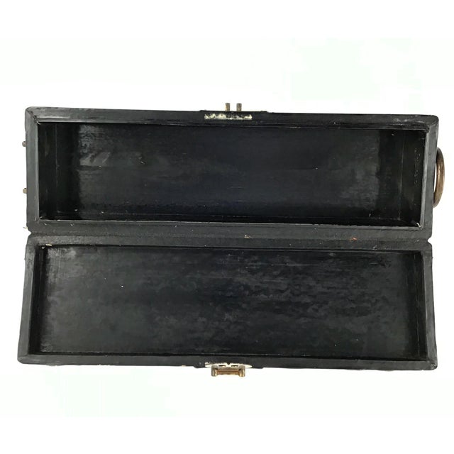 1910s Chinese Leather Money Box Pillow | Chairish