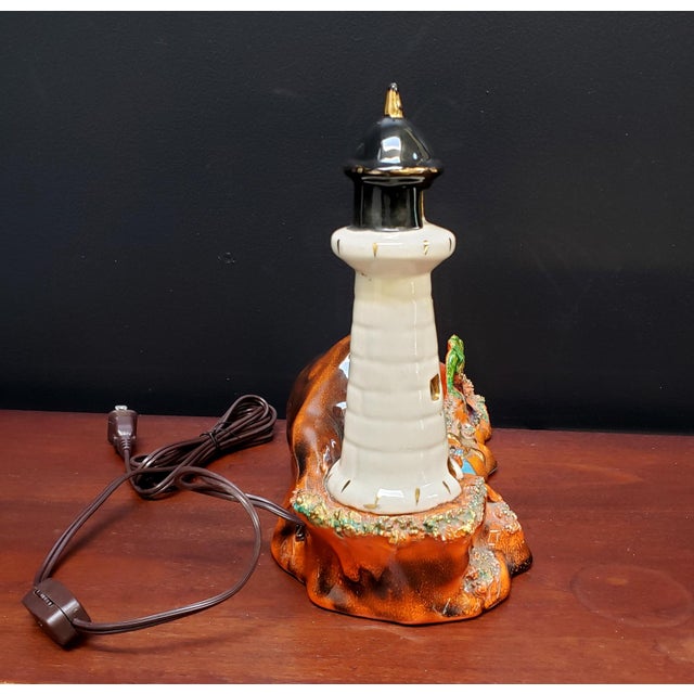 Vintage French Ceramic Lighthouse Desk Light Attributed to Vallauris ...