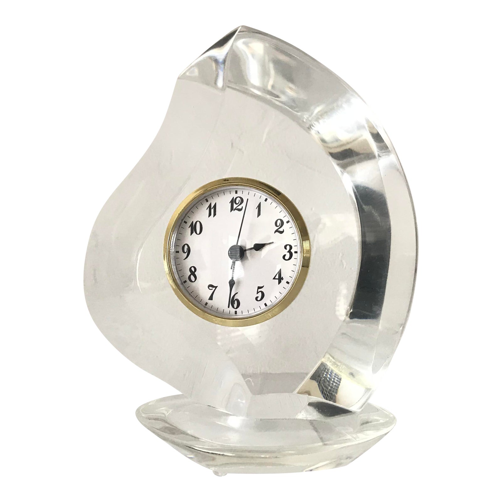 Vintage Lucite Van Teal Clock | Chairish