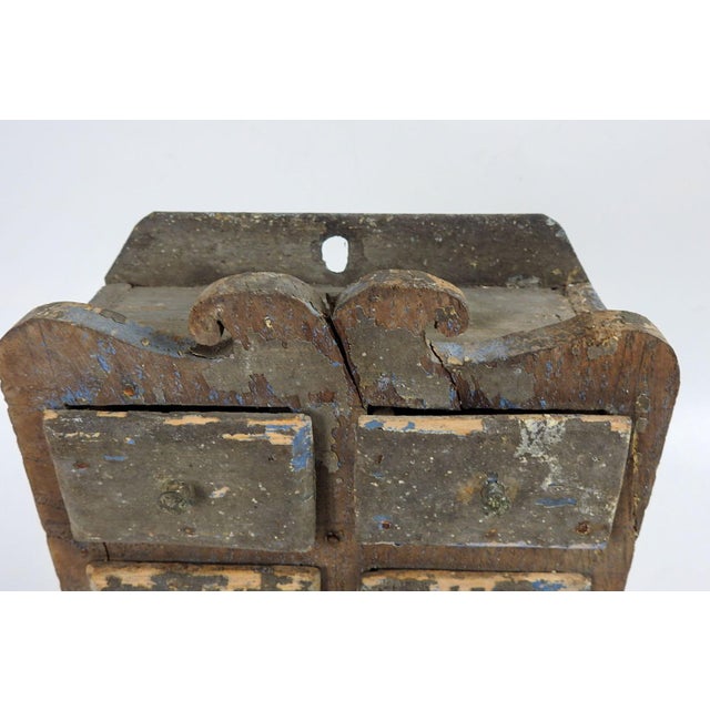 Vintage Primative Small Folk Art Drawers | Chairish