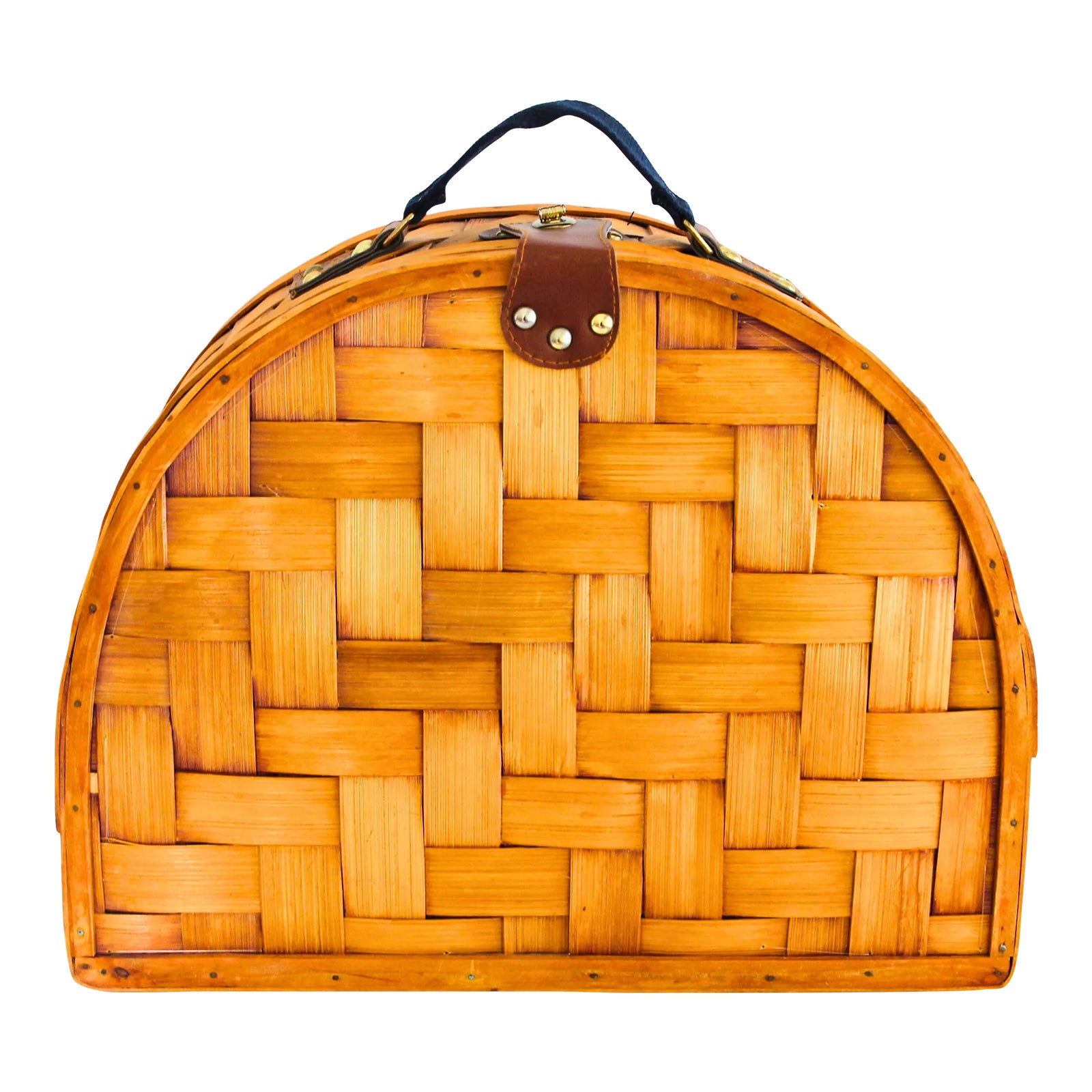 Vintage Picnic Storage Basket | Chairish