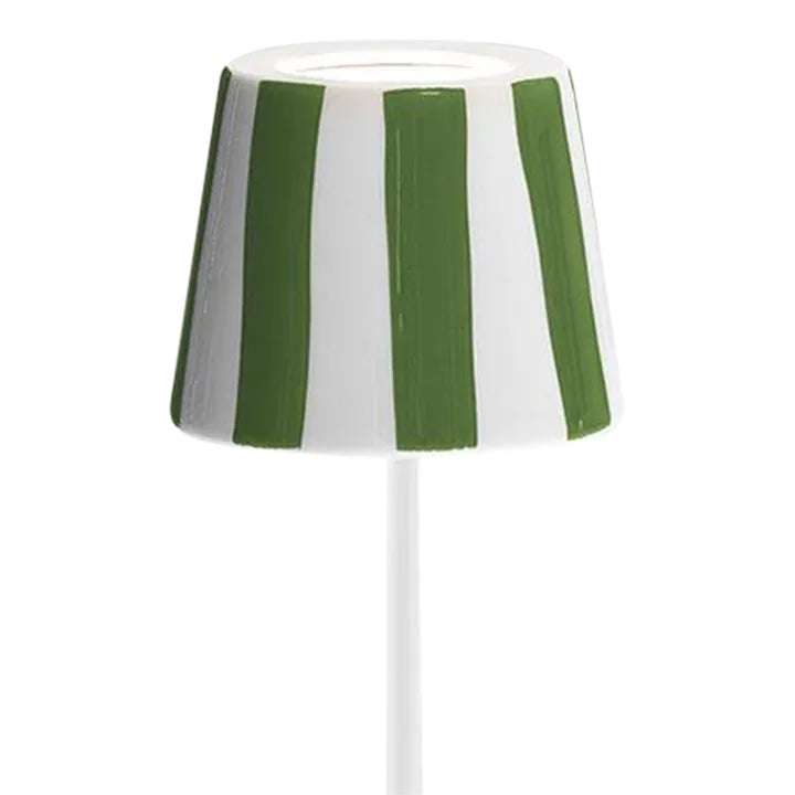 Zafferano Ceramic Green Striped Shade for Poldina Lido Lamp | Chairish