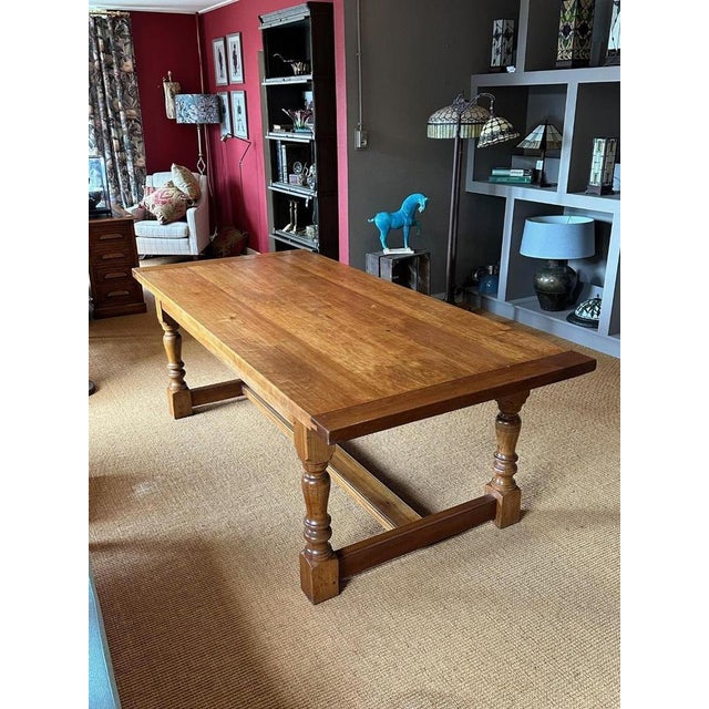Cherry Country Dining Table, 1990s | Chairish