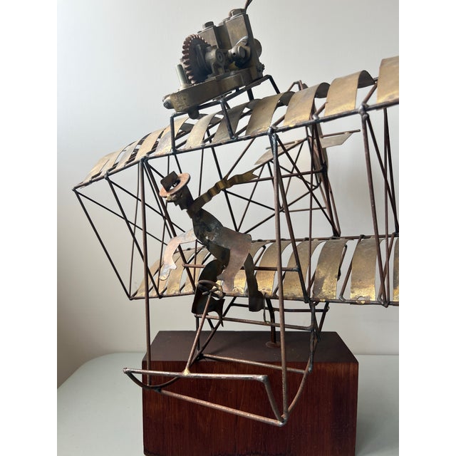 Mid 20th Century, Large Airplane Sculpture, Brazed & Welded Brass ...