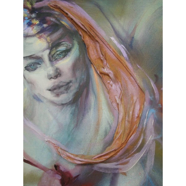 Important Hyacinth Kuller Baron Female Portrait Original Oil on Canvas ...