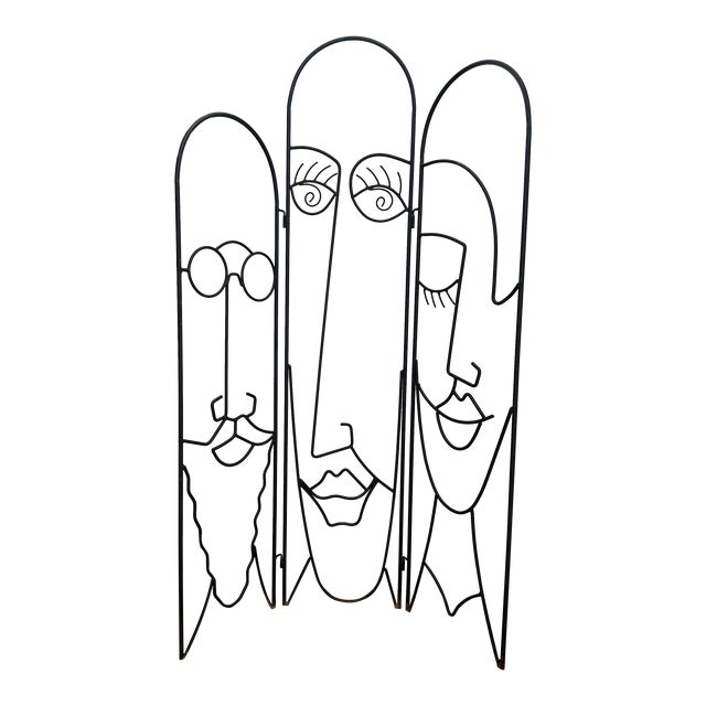 1970s Whimsical Sculptural Room Divider Screen in the Style of John ...