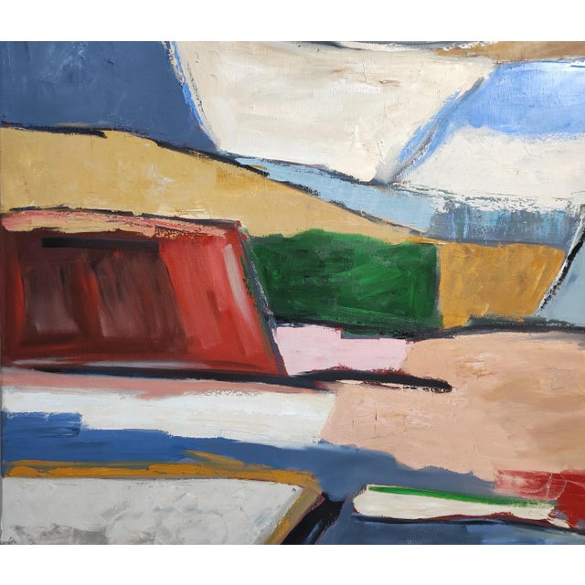 Deconstructed Landscape, Abstract, Modern, Contemporary Painting Framed ...