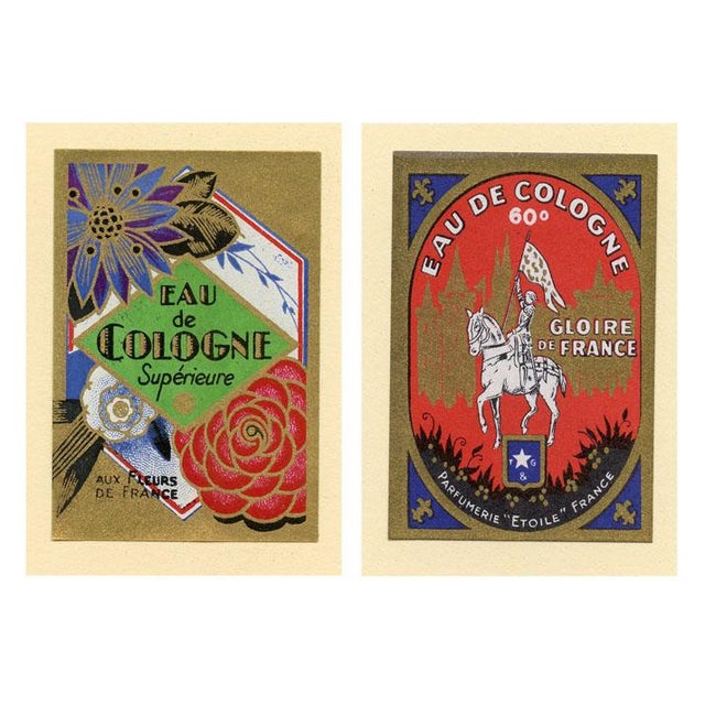 French Cologne Labels, Early 1900s, a Pair | Chairish